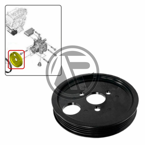 CARRETO PARA MOTOR - POLIA BOMBA DIRECAO ASSIST FORD TRANSIT 22 TDCI ...