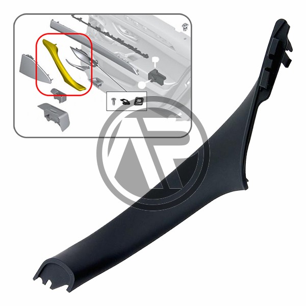 PUXADOR INTEIOR PORTA - REVESTIMENTO PEGA PORTA BMW 5 F10 F11 2010 2016 ...