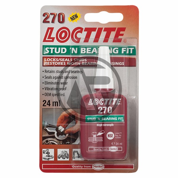 SILICONE E COLAS - LOCTITE 270 BC FIXADOR ROSCA ALTA RESISTENCIA 24ML ...